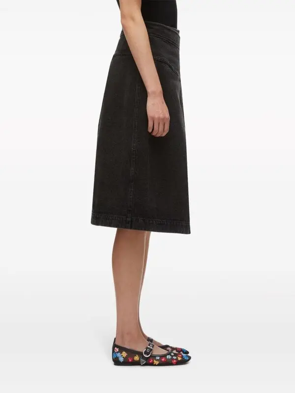 3.1 Phillip Lim Denim Wrap Skirt - Black