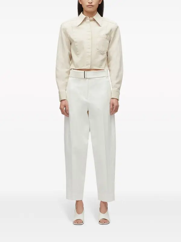 3.1 Phillip Lim Belted Tapered Trousers - White