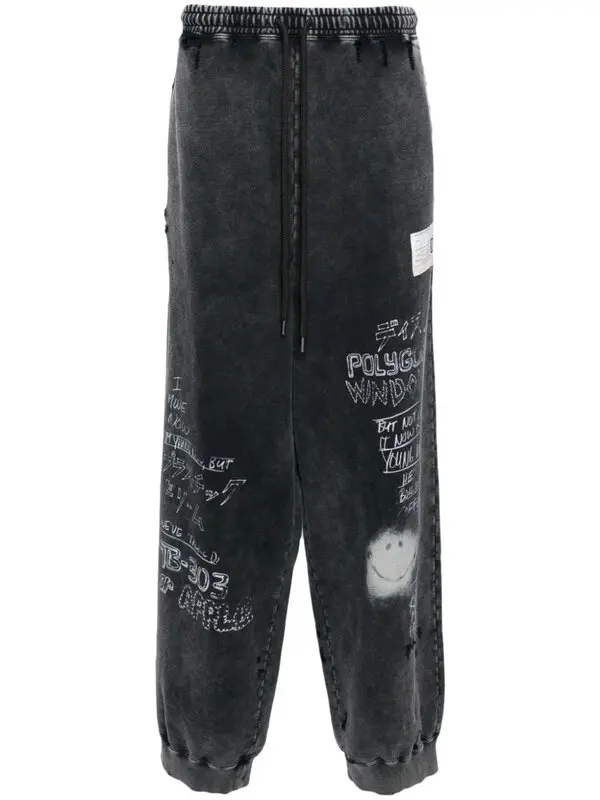 Mihara Yasuhiro Bleached-effect Track Pants