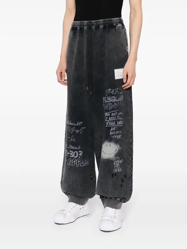 Mihara Yasuhiro Bleached-effect Track Pants