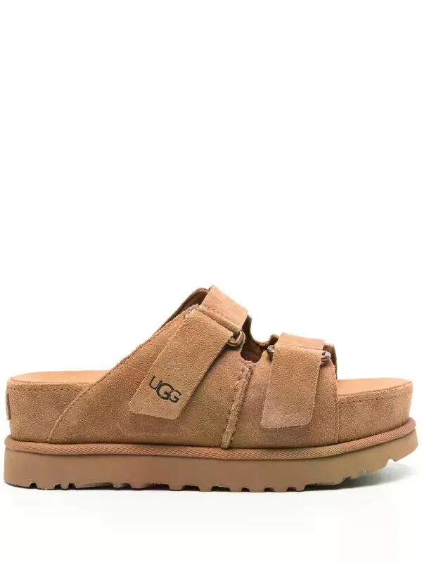 UGG Goldenstar Hi Suede Slides - Brown