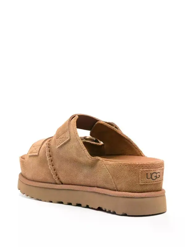 UGG Goldenstar Hi Suede Slides - Brown