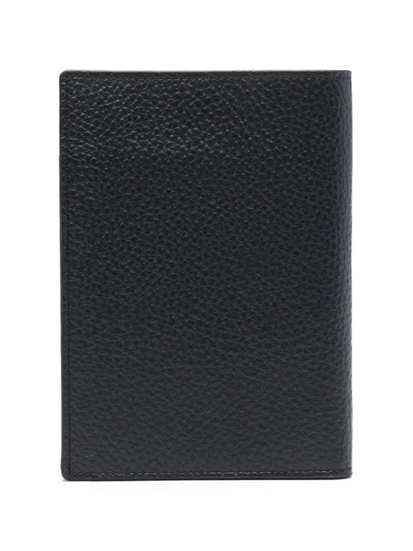 DOUCAL'S Logo-debossed Leather Passport Holder - Blue
