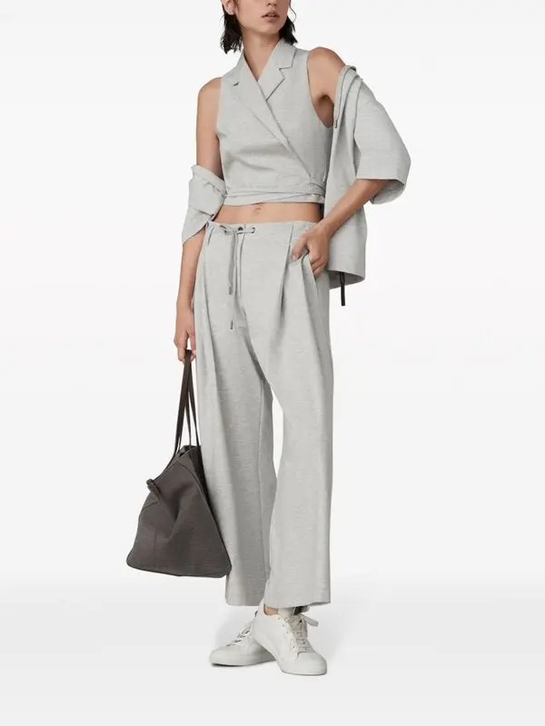 Brunello Cucinelli Sleeveless Wrap Blouse