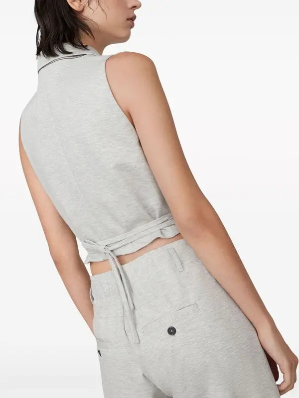 Brunello Cucinelli Sleeveless Wrap Blouse