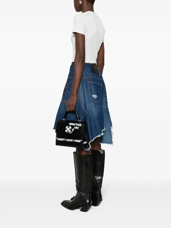 Off-White Jitney 1.4 Leather Tote Bag - Black