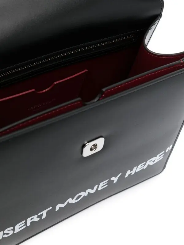 Off-White Jitney 1.4 Leather Tote Bag - Black