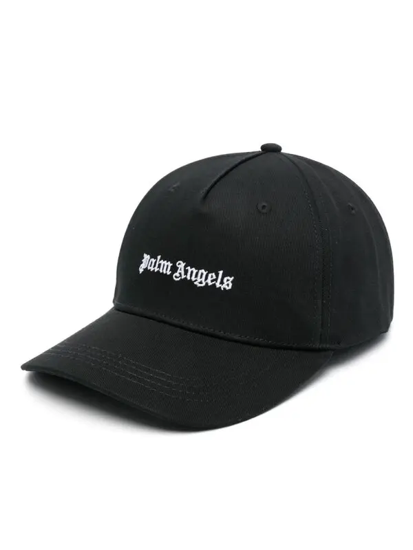 Palm Angels Logo-embroidered Cap - Black
