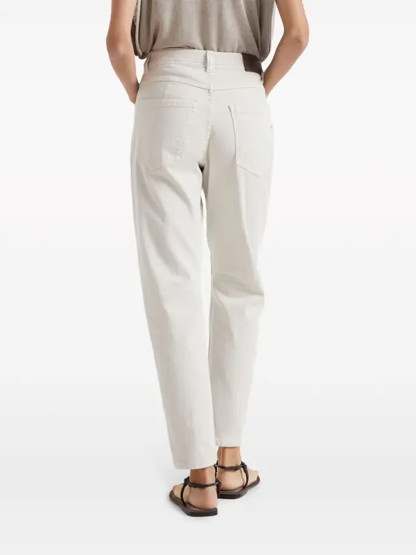 Brunello Cucinelli Mid-rise Tapered-leg Jeans - Neutrals