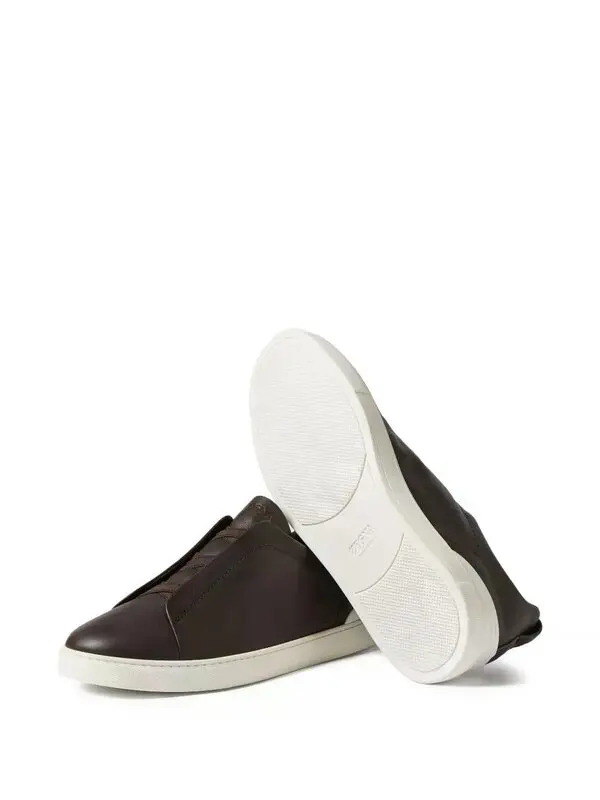 Zegna Triple Stitch Secondskin Sneakers - Brown
