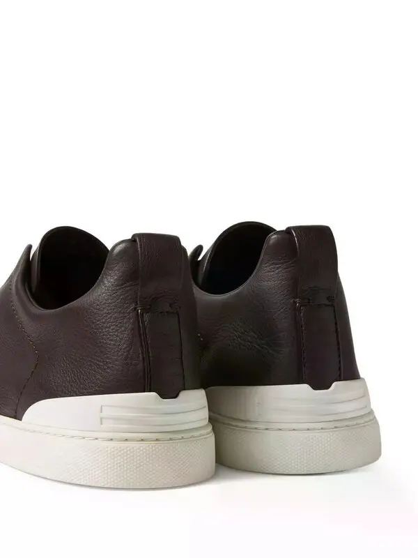Zegna Triple Stitch Secondskin Sneakers - Brown