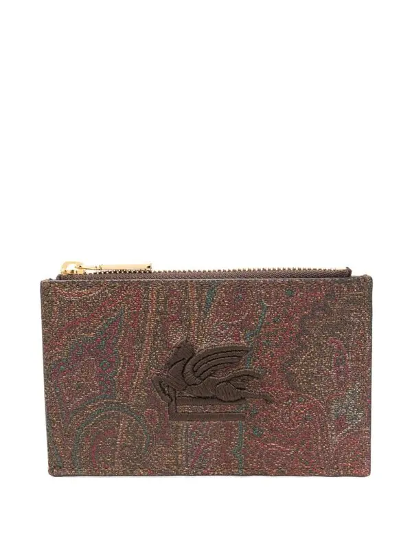 Etro Paisley-print Cardholder - Brown