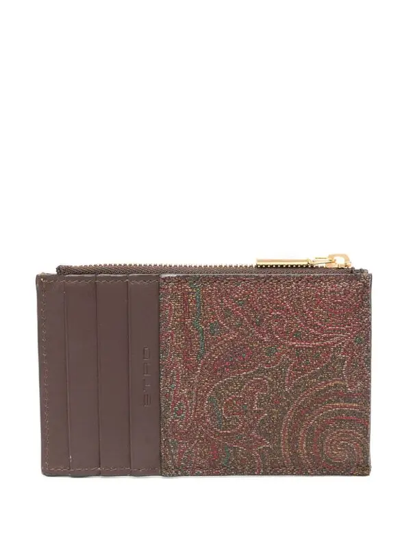 Etro Paisley-print Cardholder - Brown