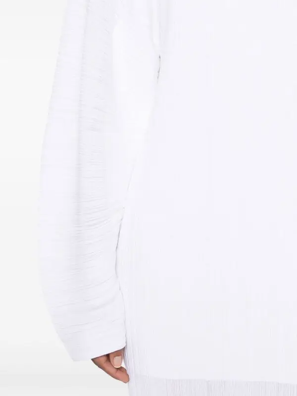 Stella McCartney Plissé Fine-knit Midi Dress - White