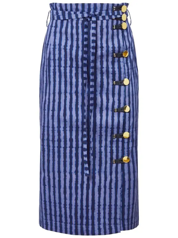 Altuzarra Striped Midi Skirt