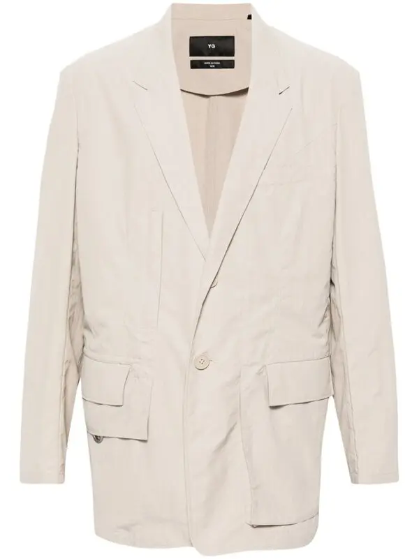 Y3 Cr Nyl Single-breasted Blazer