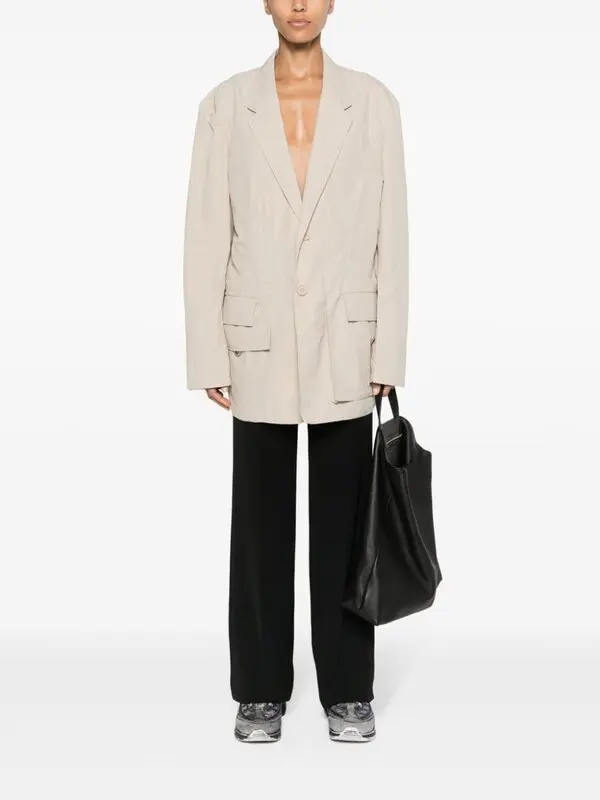 Y3 Cr Nyl Single-breasted Blazer