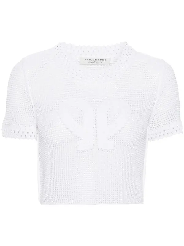 Philosophy Di Lorenzo Serafini Macramé Crop Top