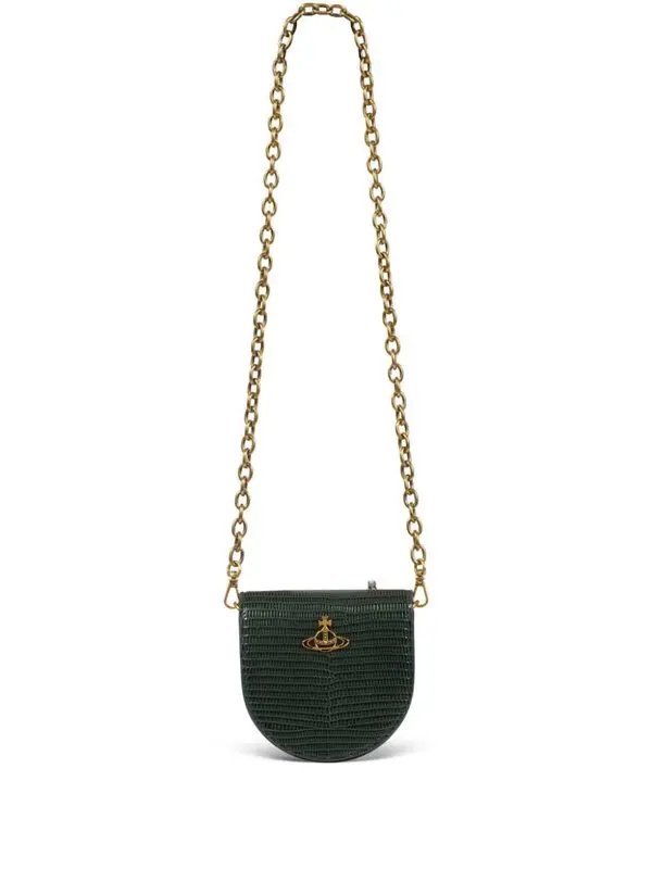 VIVIENNE WESTWOOD Lizard Saddle Crossbody Bag - Green