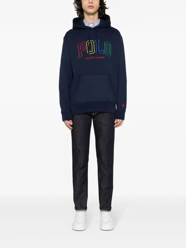 Polo Ralph Lauren Embroidered Logo Cotton Blend Hoodie