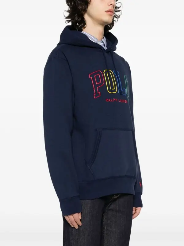 Polo Ralph Lauren Embroidered Logo Cotton Blend Hoodie