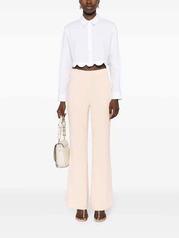 TWINSET Logo-plaque Cady Flared Trousers