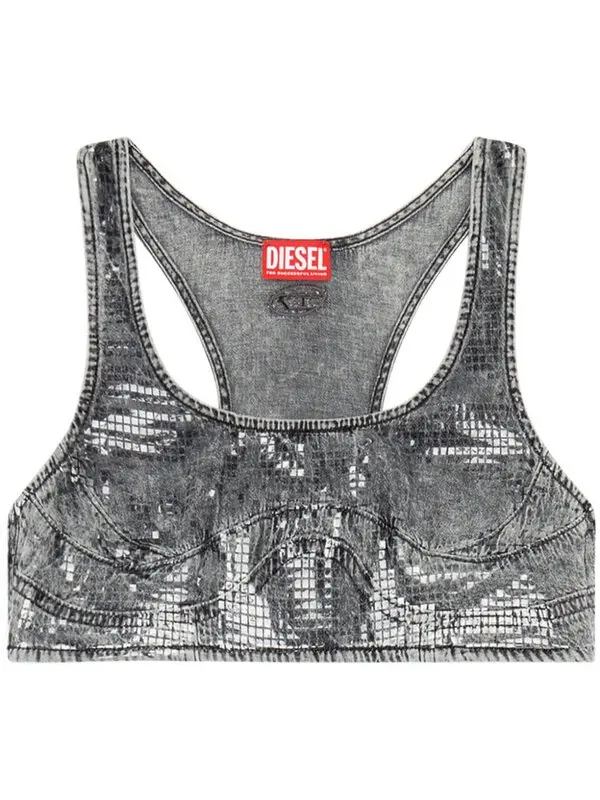DIESEL® Denim Crop Top