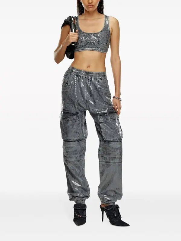 DIESEL® Denim Crop Top