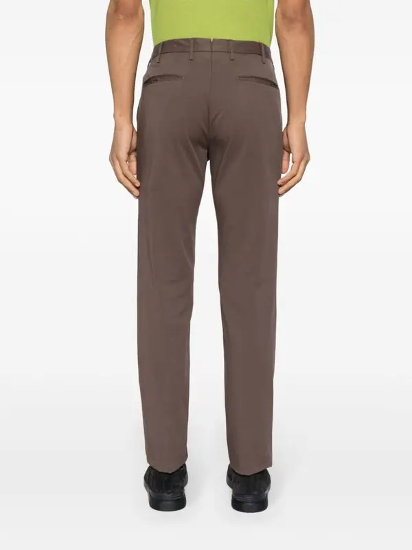 Incotex Mid-rise Twill Chino Trousers - Brown