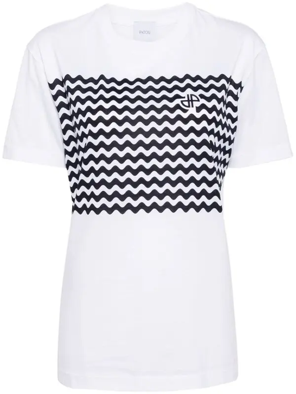 PATOU Waves Organic-cotton T-shirt