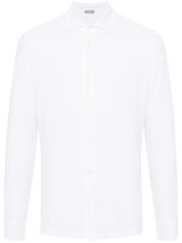 ZANONE Classic-collar Cotton Shirt - White