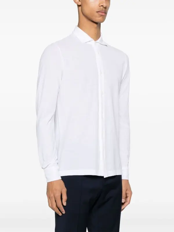 ZANONE Classic-collar Cotton Shirt - White
