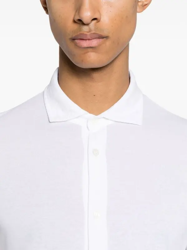 ZANONE Classic-collar Cotton Shirt - White