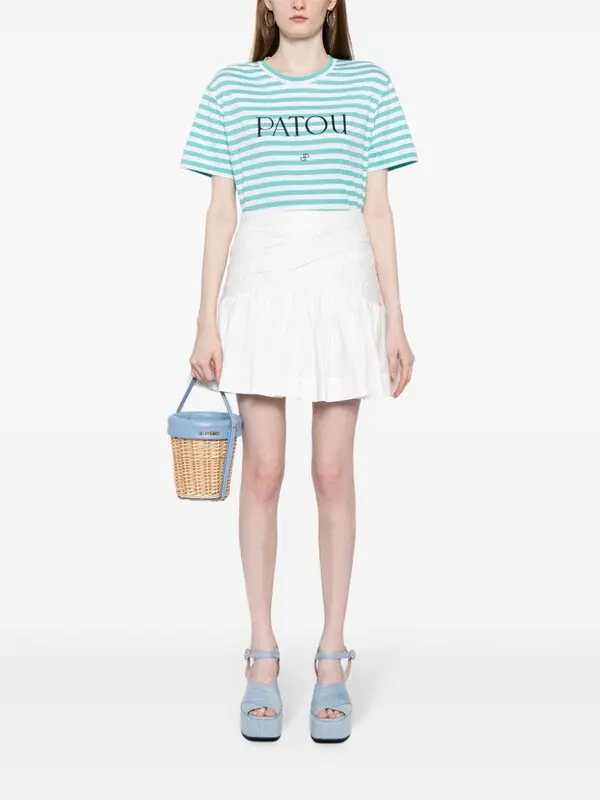 PATOU Striped Logo-print T-shirt - Blue