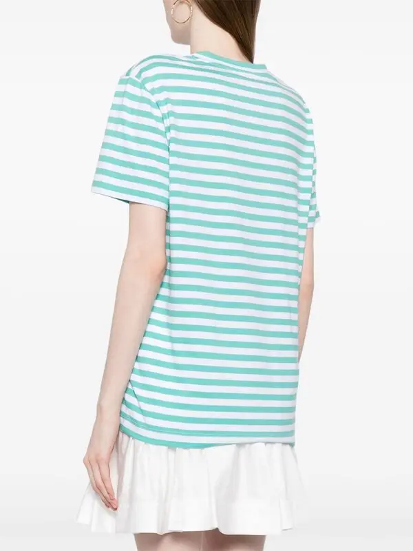 PATOU Striped Logo-print T-shirt - Blue