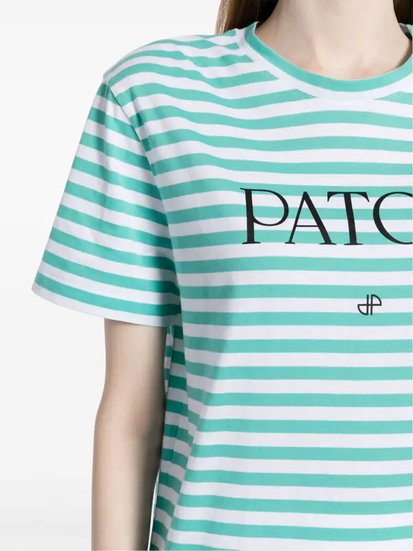 PATOU Striped Logo-print T-shirt - Blue