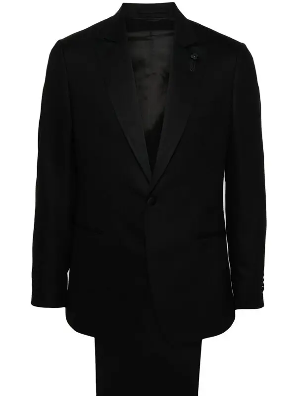 LARDINI Single-breasted Crepe Suit