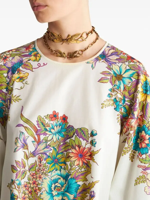 Etro Floral-print Cotton Minidress