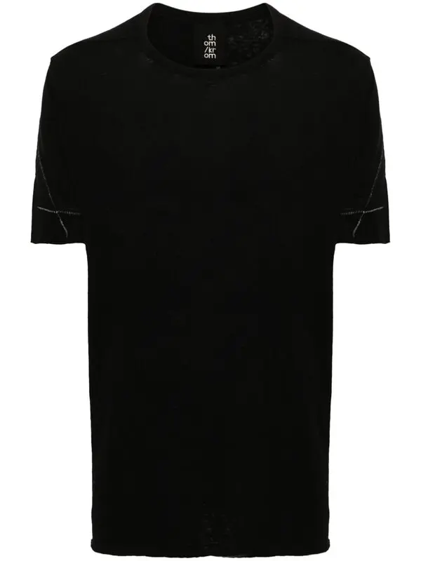 THOM KROM Decorative-stitching Fine-knit T-shirt