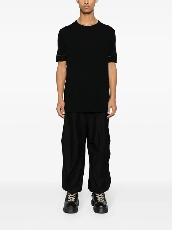THOM KROM Decorative-stitching Fine-knit T-shirt