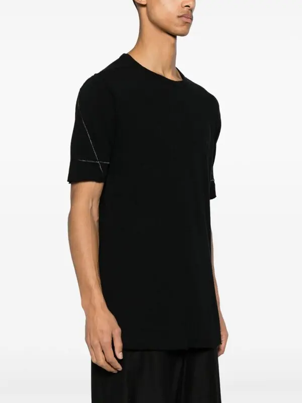 THOM KROM Decorative-stitching Fine-knit T-shirt