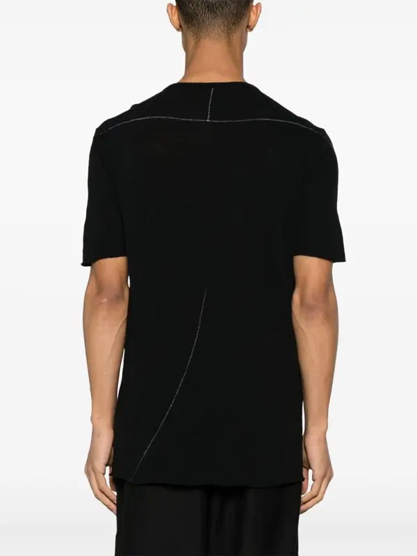 THOM KROM Decorative-stitching Fine-knit T-shirt