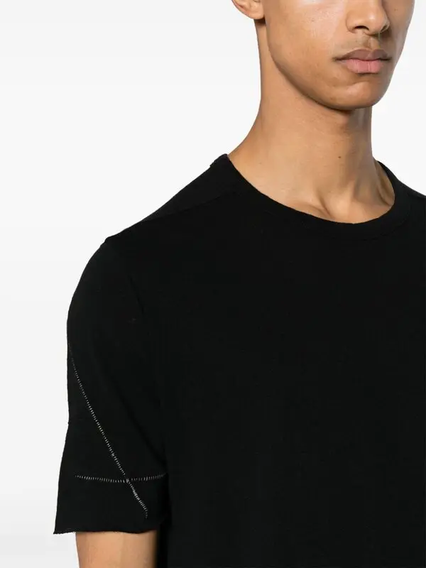 THOM KROM Decorative-stitching Fine-knit T-shirt