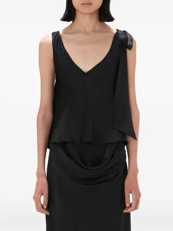 JW Anderson Tie-shoulder Silk Vest Top