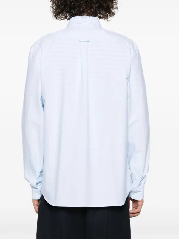 Lacoste Logo-patch Cotton Shirt - Blue