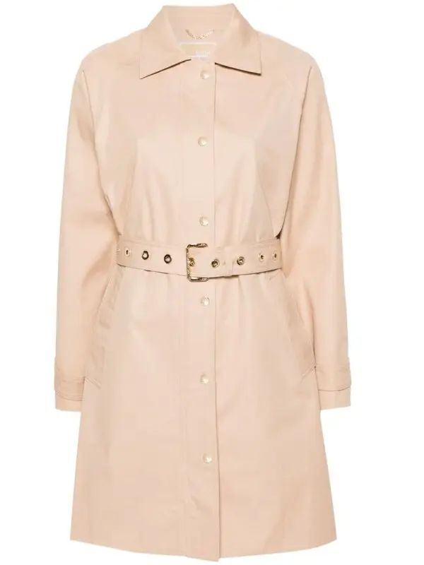 Michael Kors Twill Midi Trench Coat - Neutrals
