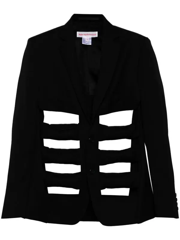 WALTER VAN BEIRENDONCK Cut-out Wool Blazer