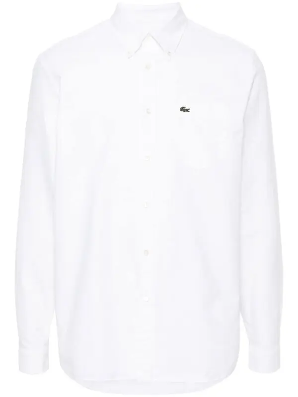 Lacoste Logo-patch Cotton Shirt - White