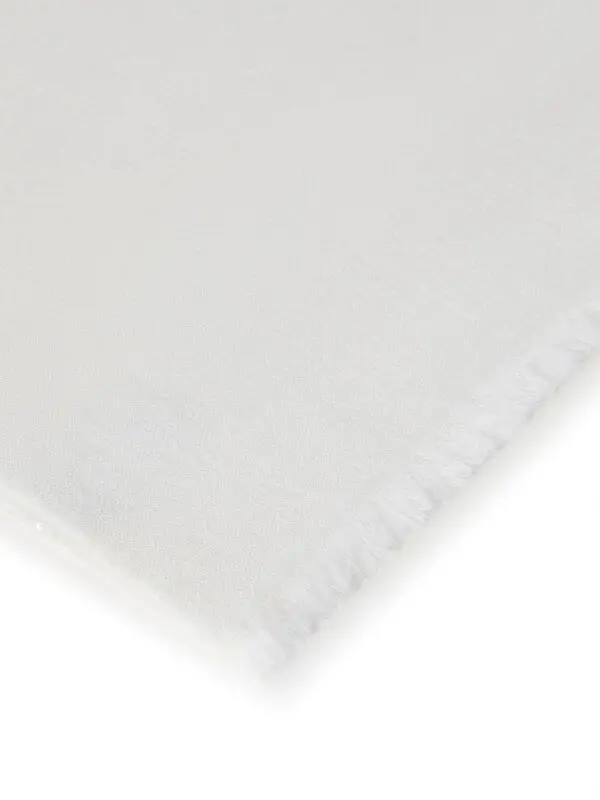 Brunello Cucinelli Frayed-hem Oversized Scarf - White