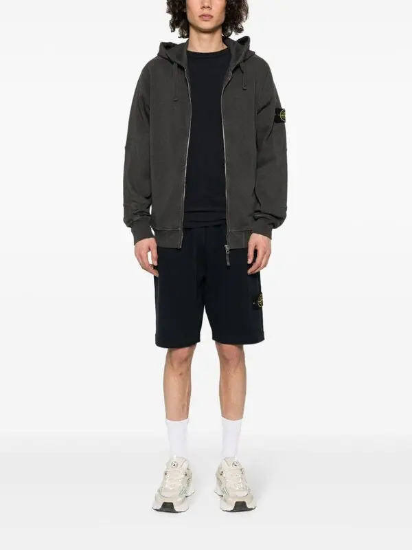 Stone Island Compass Cotton Bermuda Shorts - Blue